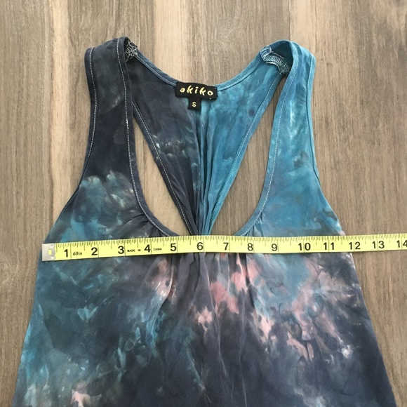 Akiko | Tops | Akiko Silk Tie Dye Racerback Tank Top Small | Poshmark